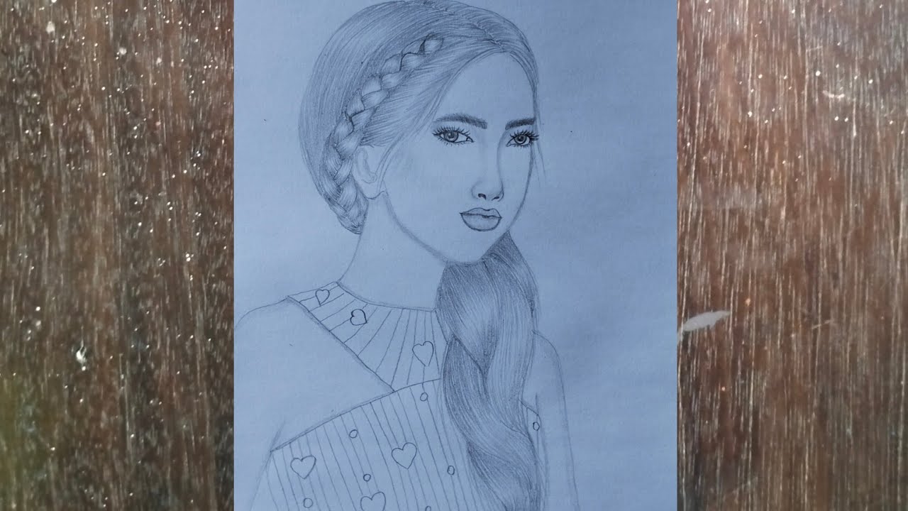 How to draw a girl step by step for beginners let's sketch with me ...