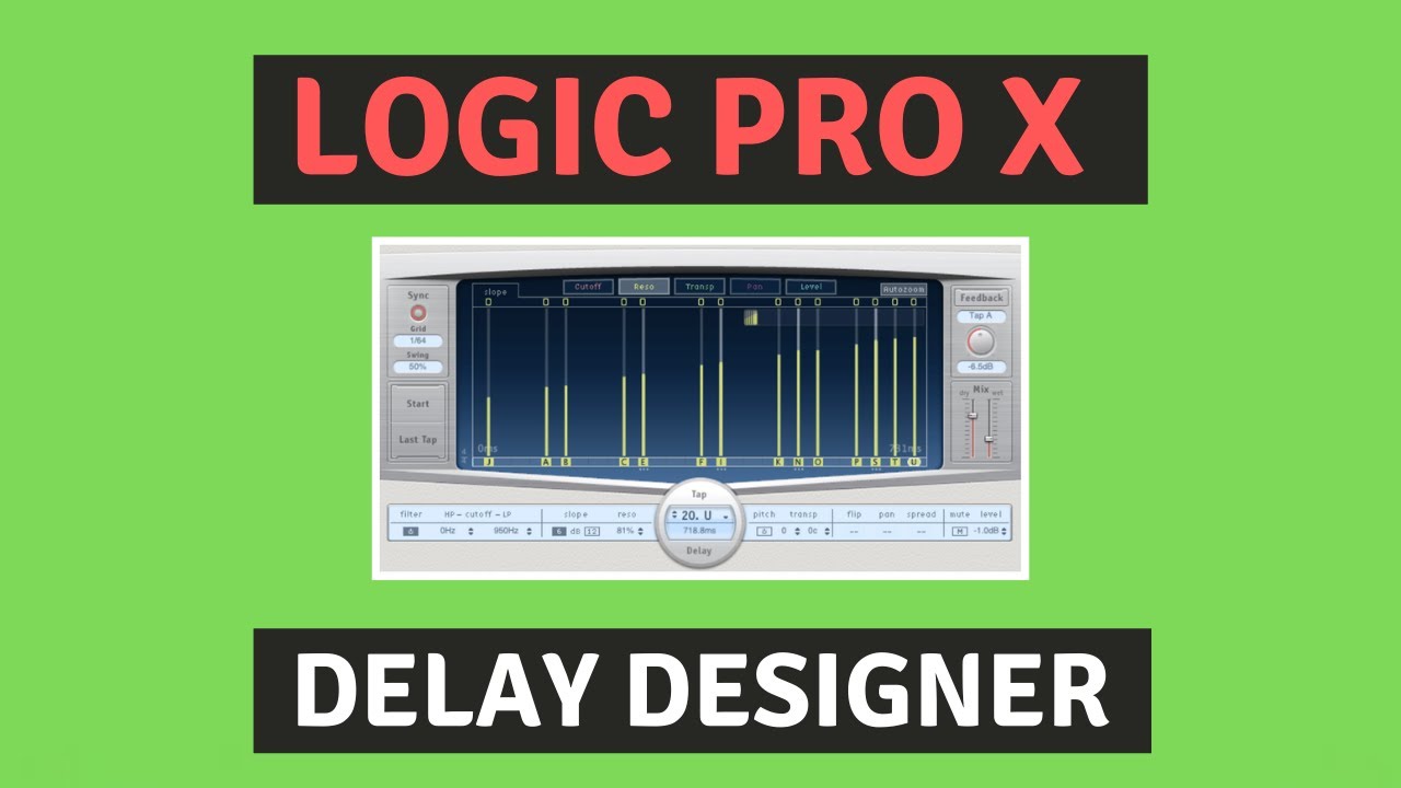 Logic Pro X deutsch Tutorial || Delay Tricks mit dem Logic Pro X Delay ...