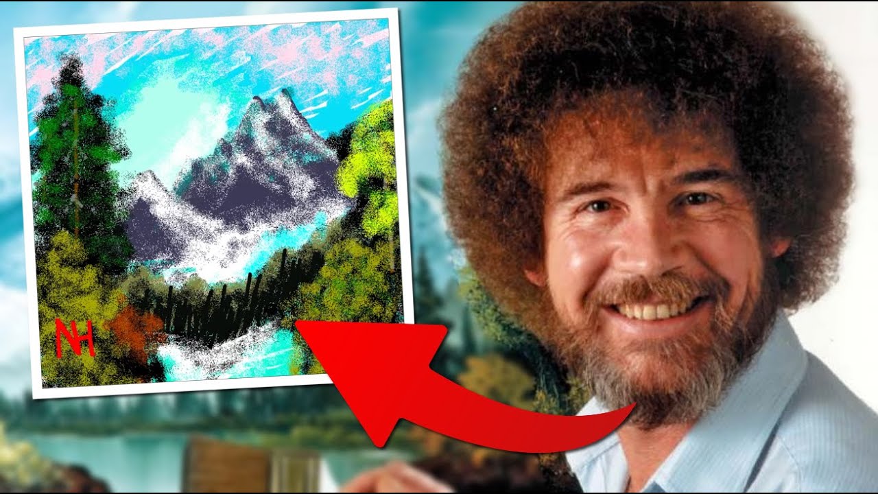 Doing A Bob Ross Tutorial With WINDOWS PAINT.... - YouTube
