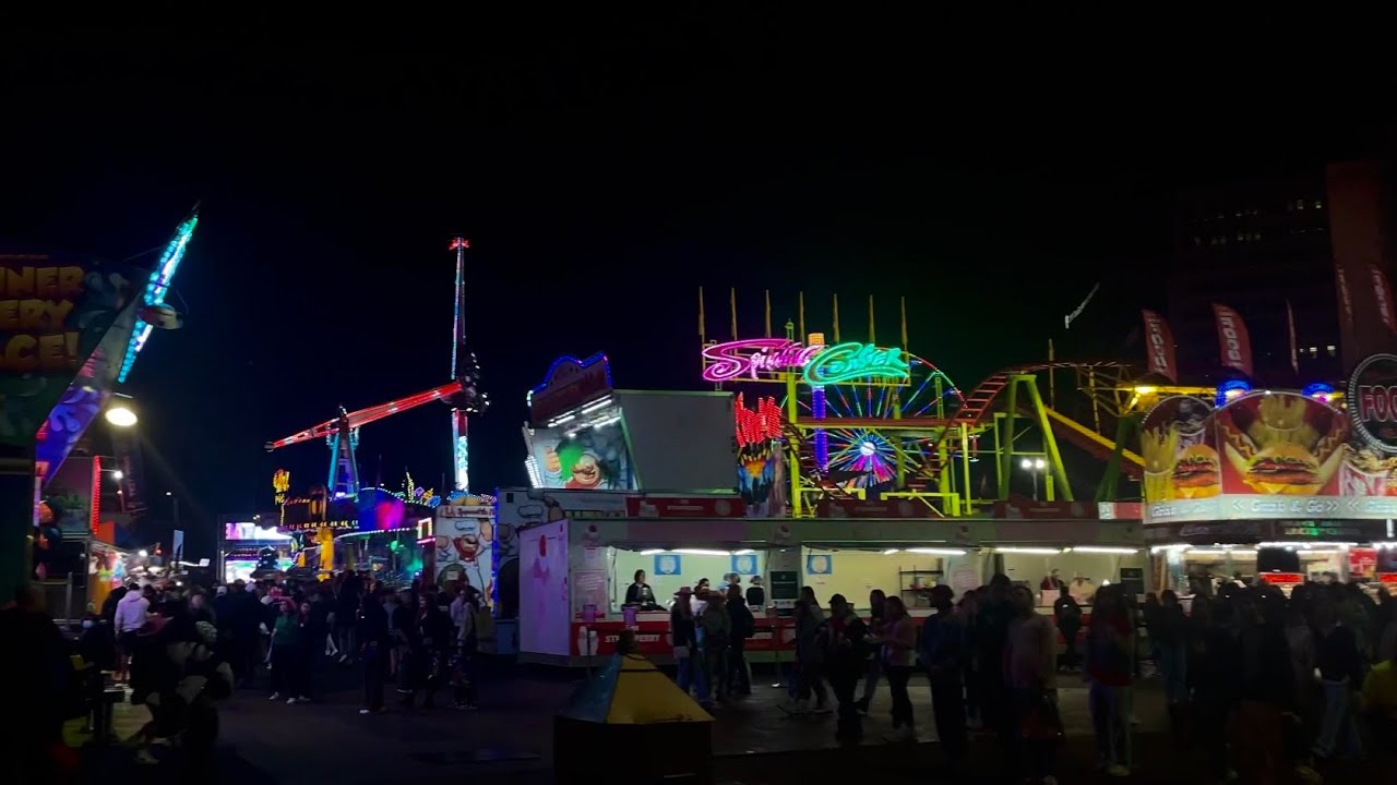The Ekka 2022 | All rides offride (night) | Brisbane Royal show rides ...