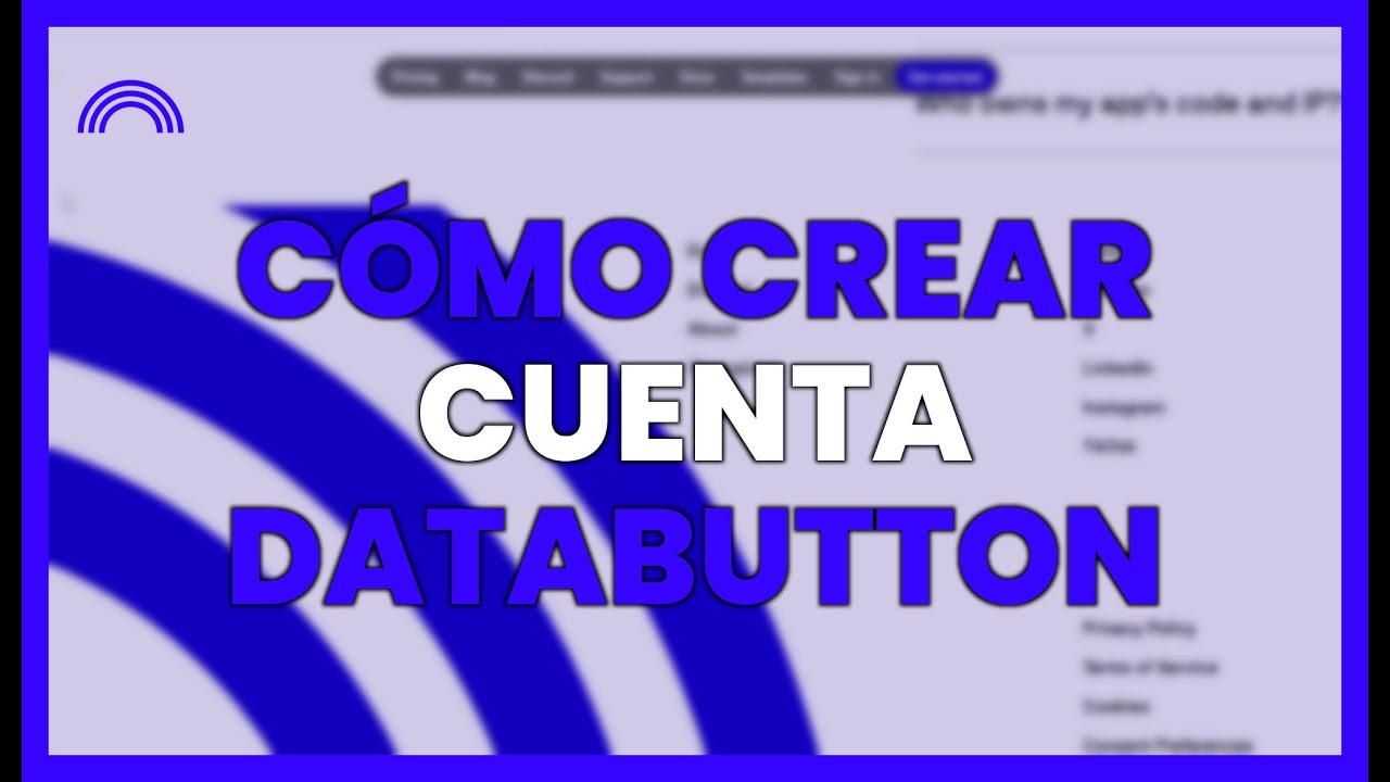 CÓMO CREAR UNA CUENTA en DATABUTTON paso a paso y comenzar a desarrollar tus proyectos - YouTube