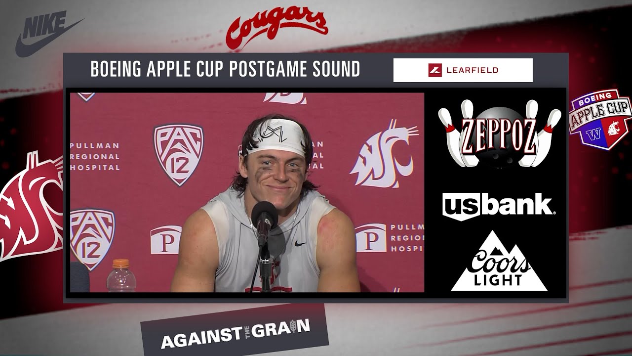 WSU Football: John Mateer Boeing Apple Cup Washington Postgame | 9/14 ...