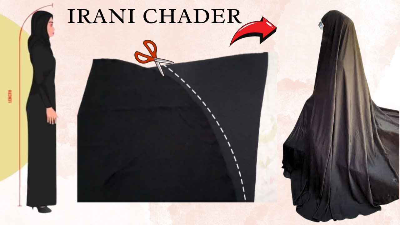 Hijab Chader Cutting and Stitching | How To Stitch Round Abaya Hijab ...