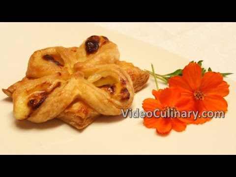 Quick Puff Pastry Flowers Filled with Pastry Cream (Custard) Recipe ...