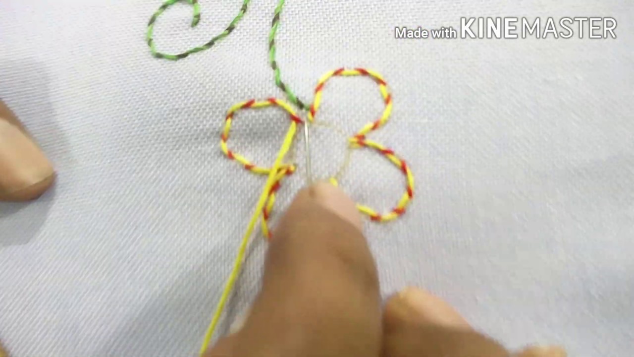 2 easy outline hand embroidery stitches.... - YouTube