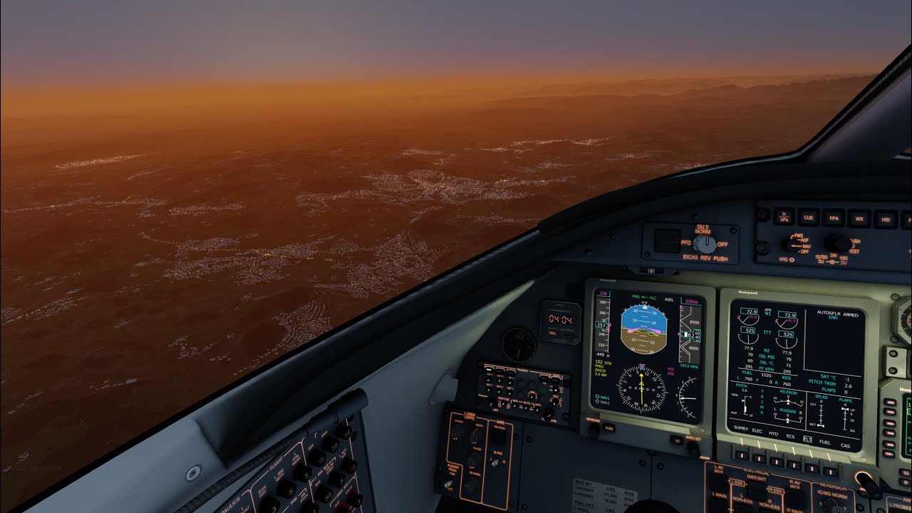 4K Learjet Sunset Landing at Sedona! Aerofly FS Global - YouTube