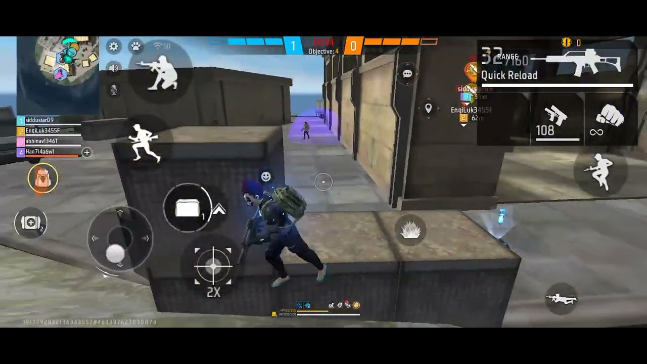 Clash squad in free fire 🔥 op 4 0 win - YouTube