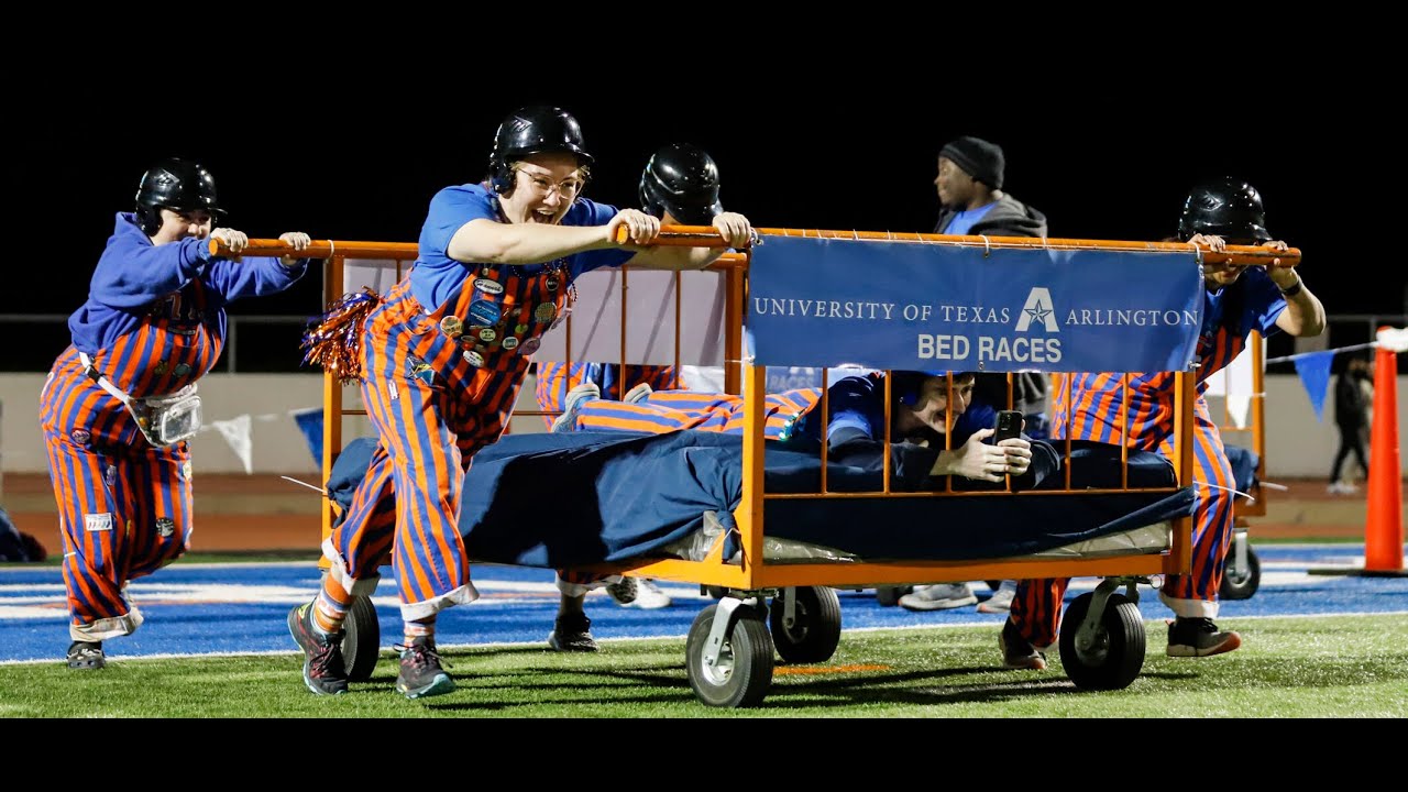 Bed Races event returns to UTA campus - YouTube
