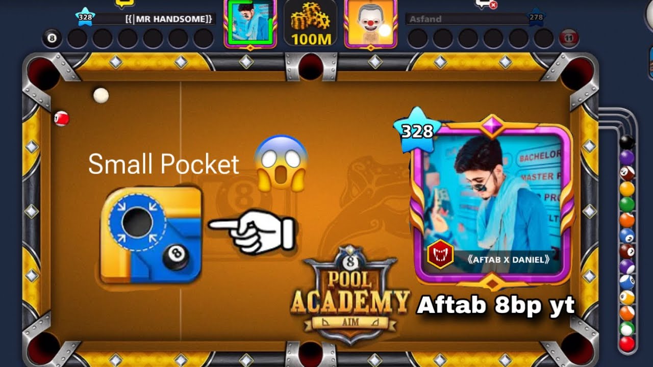 New Table with small pocket 😱 Pool Academy Aim Table 8 Ball Pool — Aftab 8bp yt - YouTube