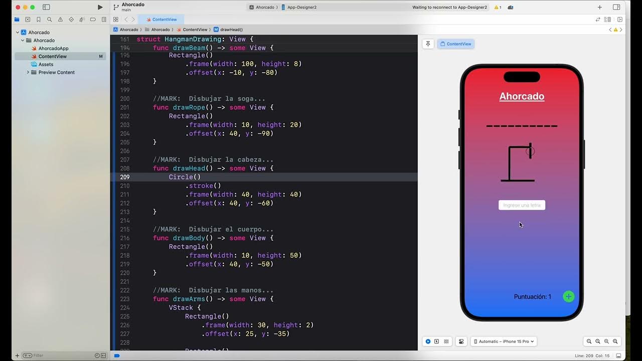 SwiftUI: Como crear el juego [El Ahorcado= Hangman] con solo SwiftUI - Xcode 15 parte(4 - 4 ...
