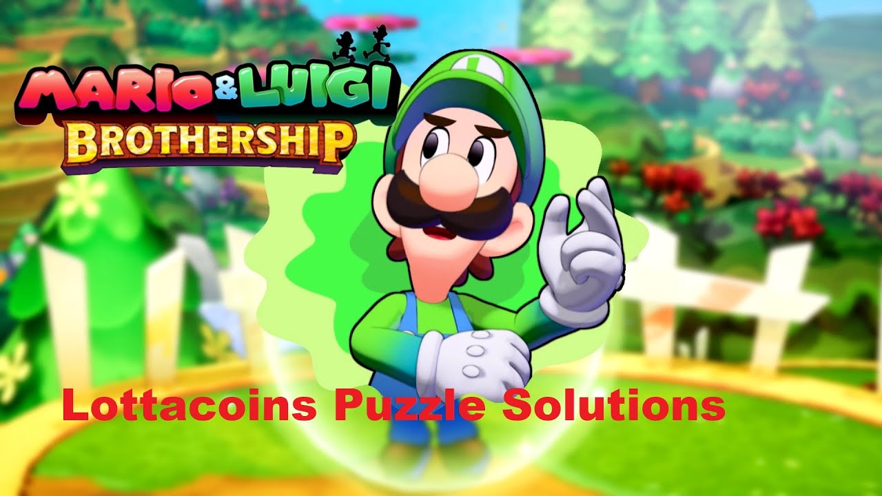 Mario and Luigi Brothership - Lottacoins Island Code Puzzle Solutions - YouTube