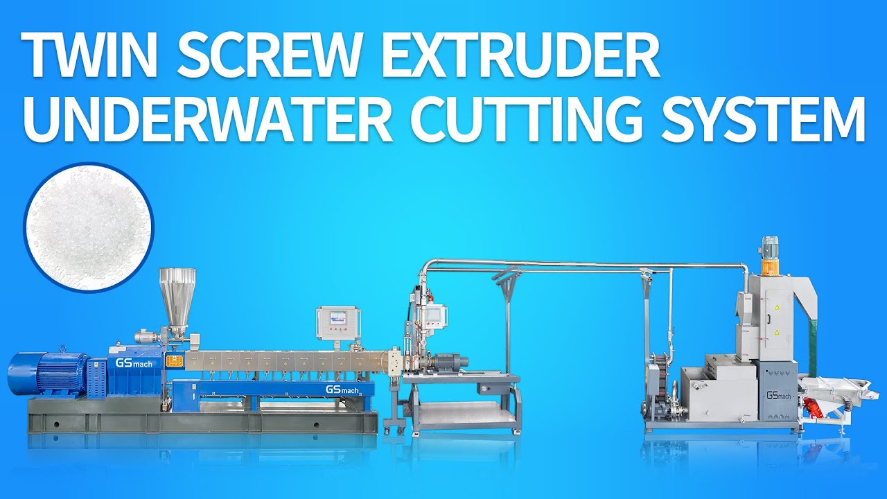 Twin screw extruder underwater cutting system #extrudermachine #plastic ...