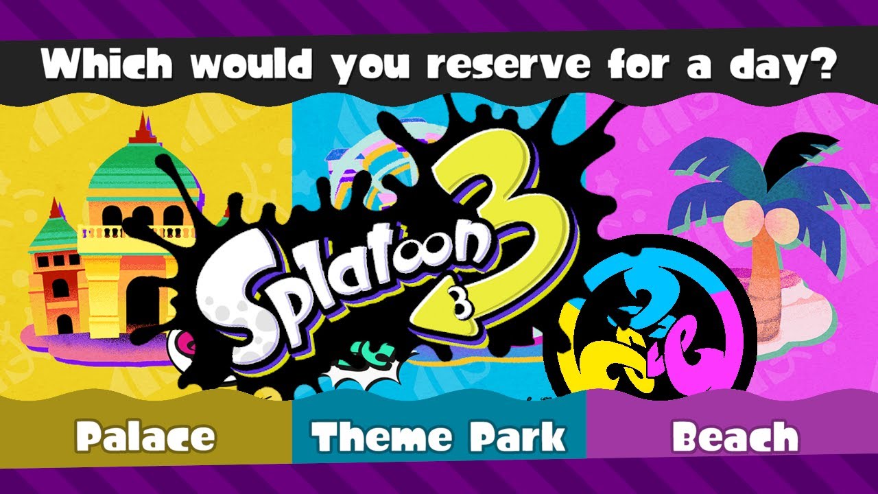 Splatoon 3 [Splatfest] - Team Palace vs. Team Theme Park vs. Team Beach ...