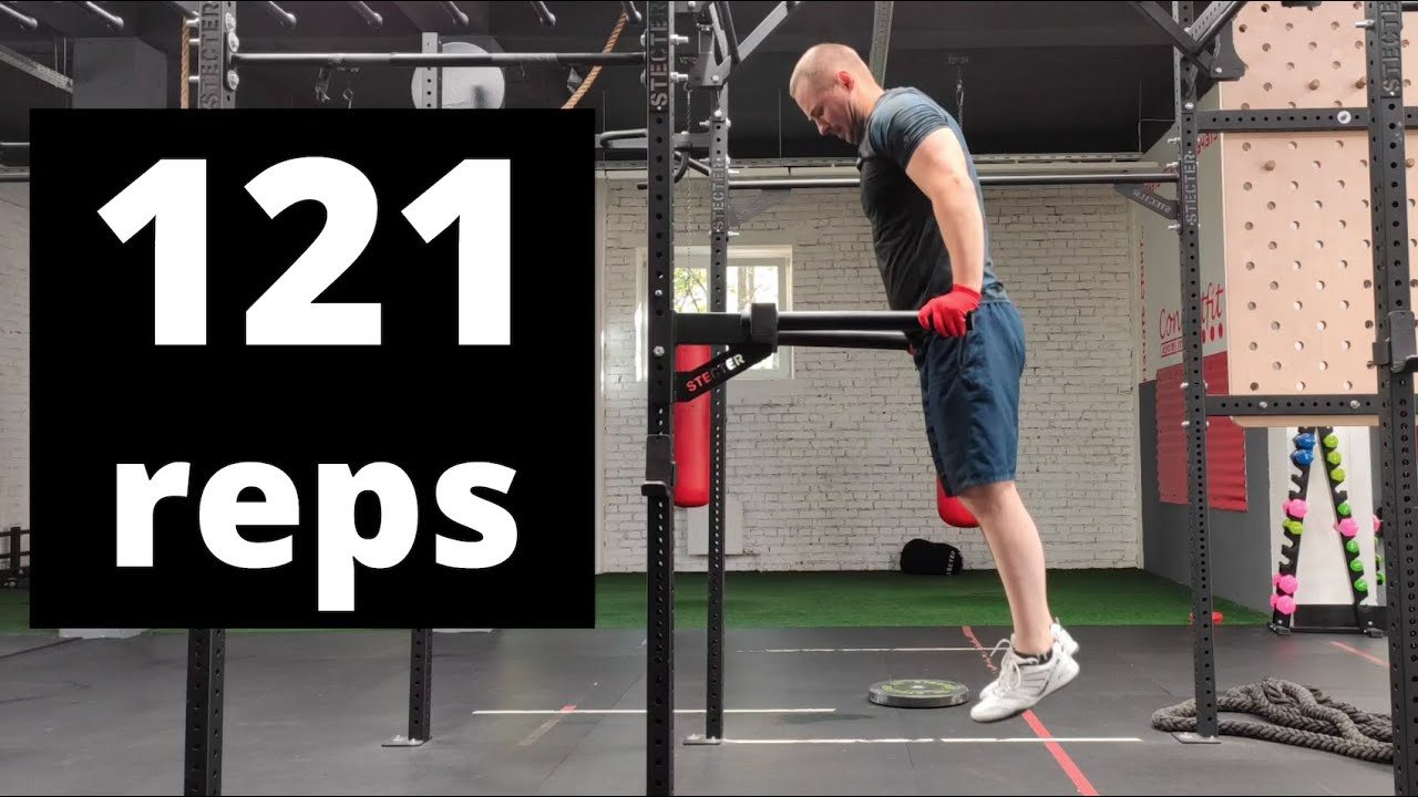 121 Push ups on parallel bars - YouTube