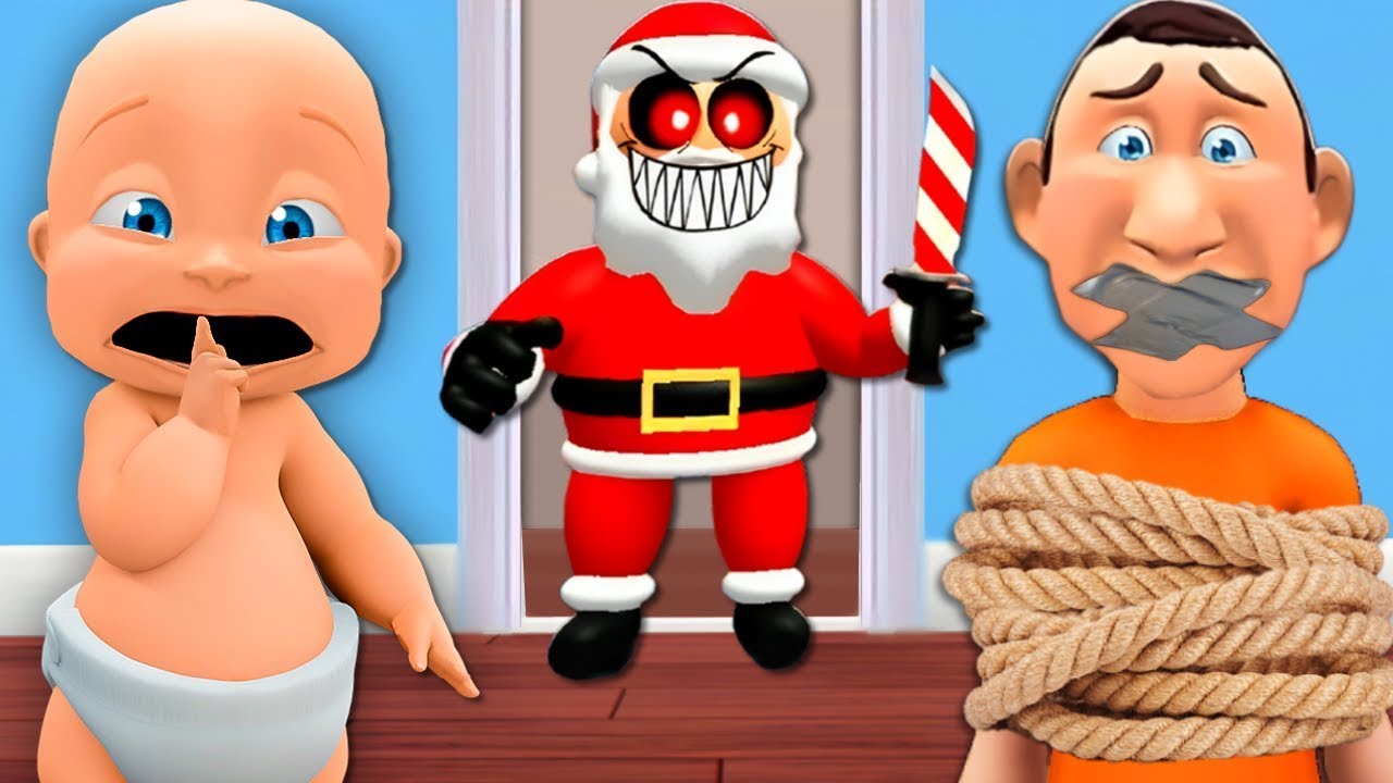 Baby RESCUES Daddy From CURSED SANTA! - YouTube