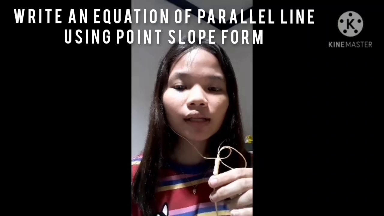 Writing an equation of parallel line using point slope form - YouTube