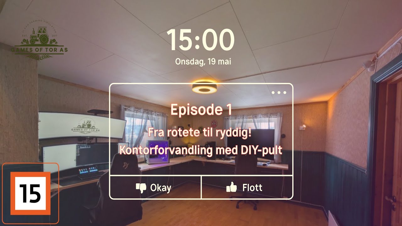 Fra rotete til ryddig: Kontorforvandling med DIY pult - YouTube