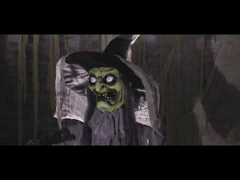 6 Ft Animated Witch Prop Will Creep Out Your Porch This Halloween!