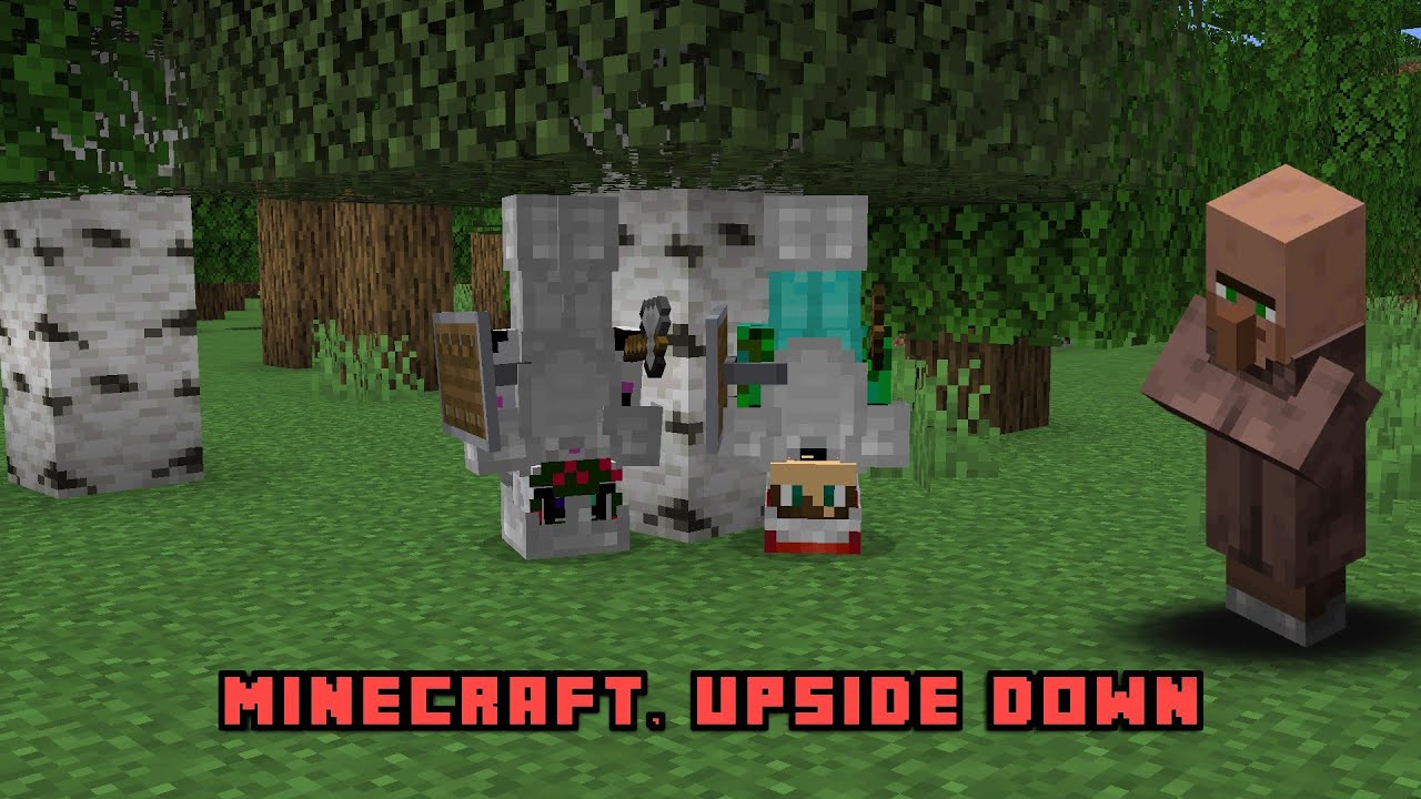 Minecraft, but it's UPSIDE DOWN - YouTube