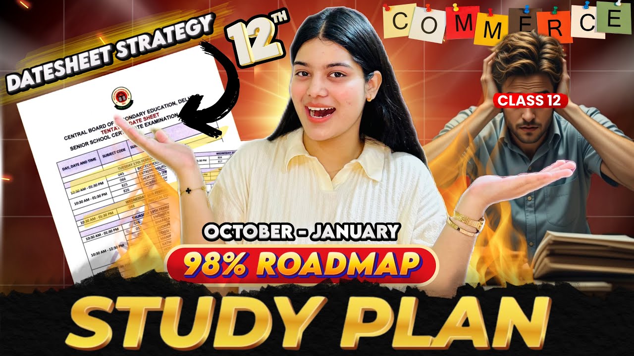 Class 12 Commerce Topper Strategy to Score 95% 🔥💯 | Best Timetable to ...