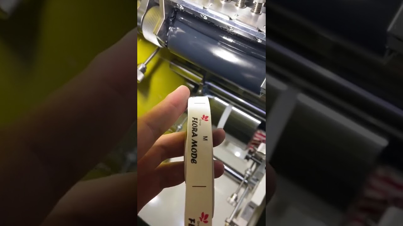 Flexographic satin label printing machine - YouTube