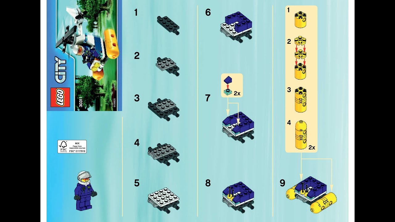 LEGO 30311 Swamp Police Helicopter Instructions LEGO CITY 2015 Polybag ...
