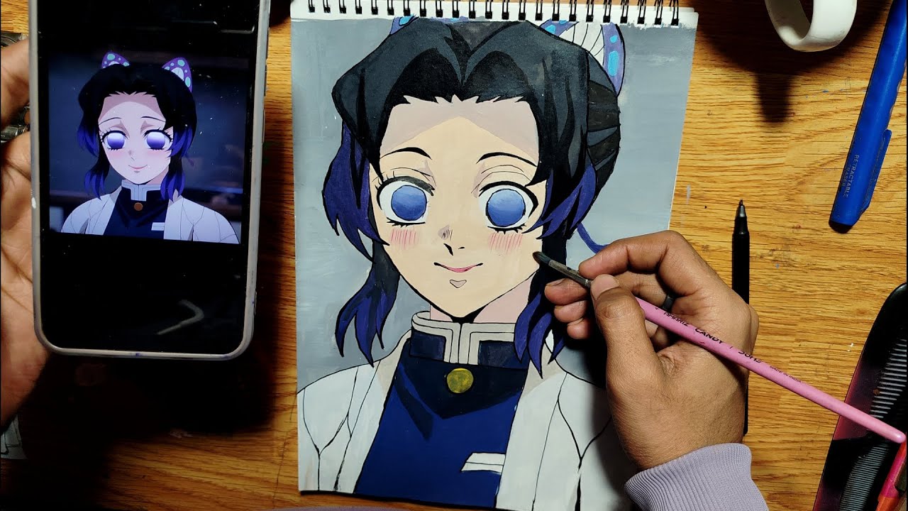 How to draw shinobu ||step by step||(tutorial)🔥🔥 - YouTube