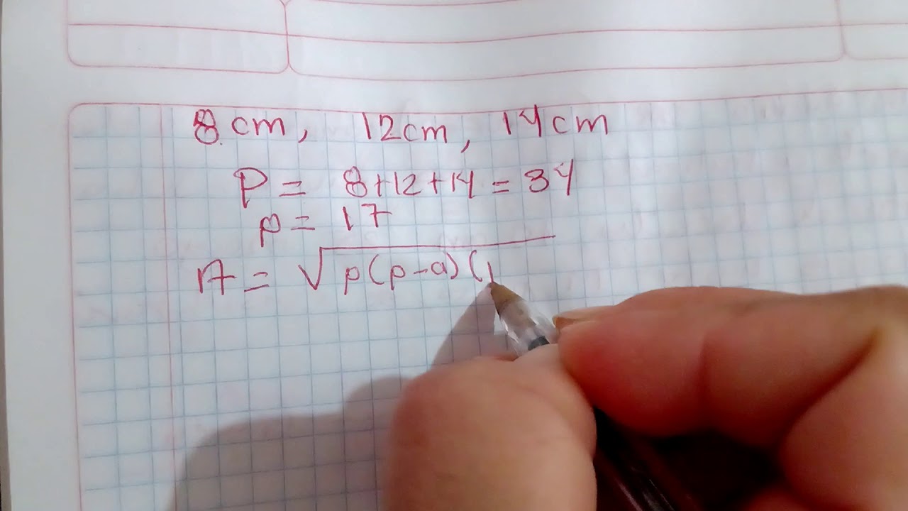 Área de un triángulo con la fórmula de Herón - YouTube