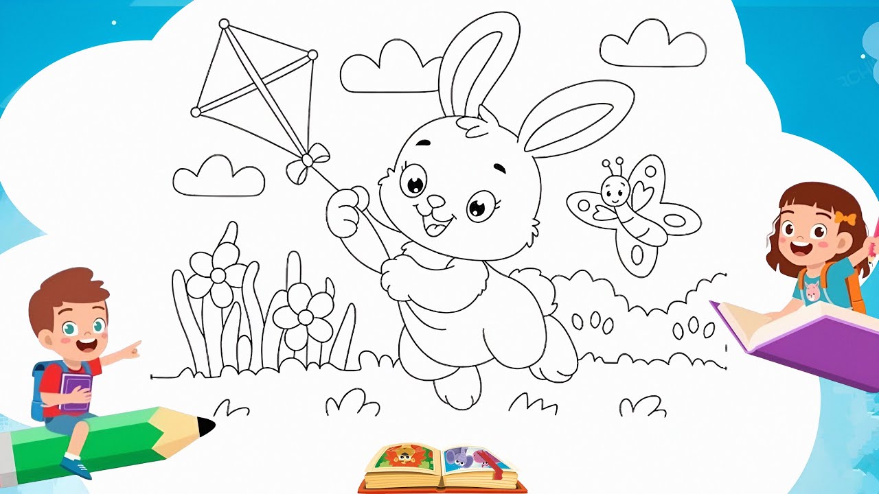 The Magic Kite | A Fun Bunny Story for Kids | Painting Stories - YouTube