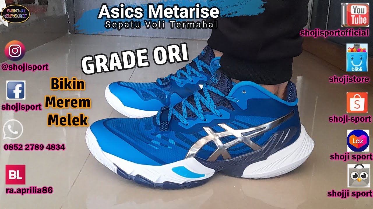 Full Review || Asics Metarise Warna Biru Grade Ori - YouTube