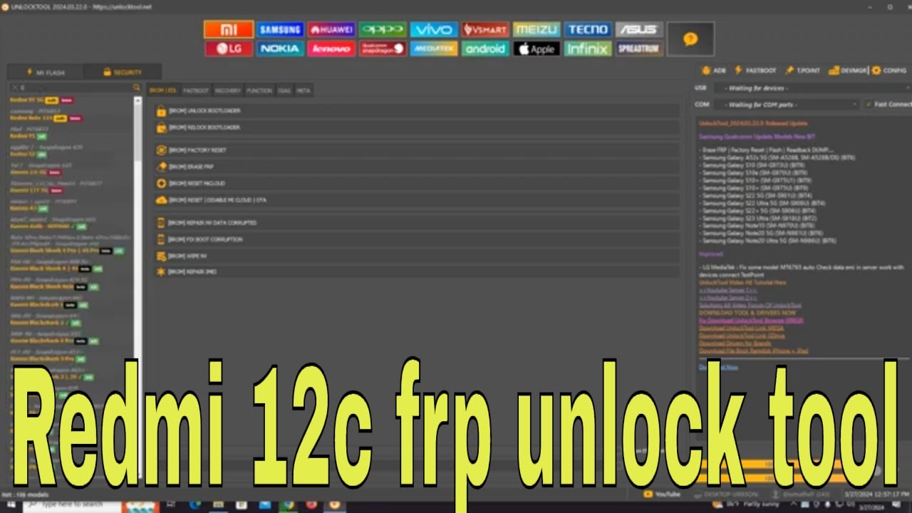 Redmi 12c frp unlock tool Pattern @ismailtel1 - YouTube