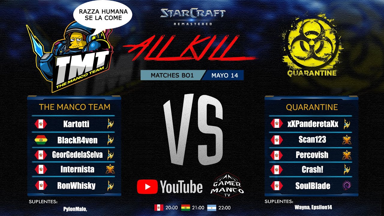 Quarantine vs The Manco Team | Full Starcraft 2024 | Allkill - YouTube