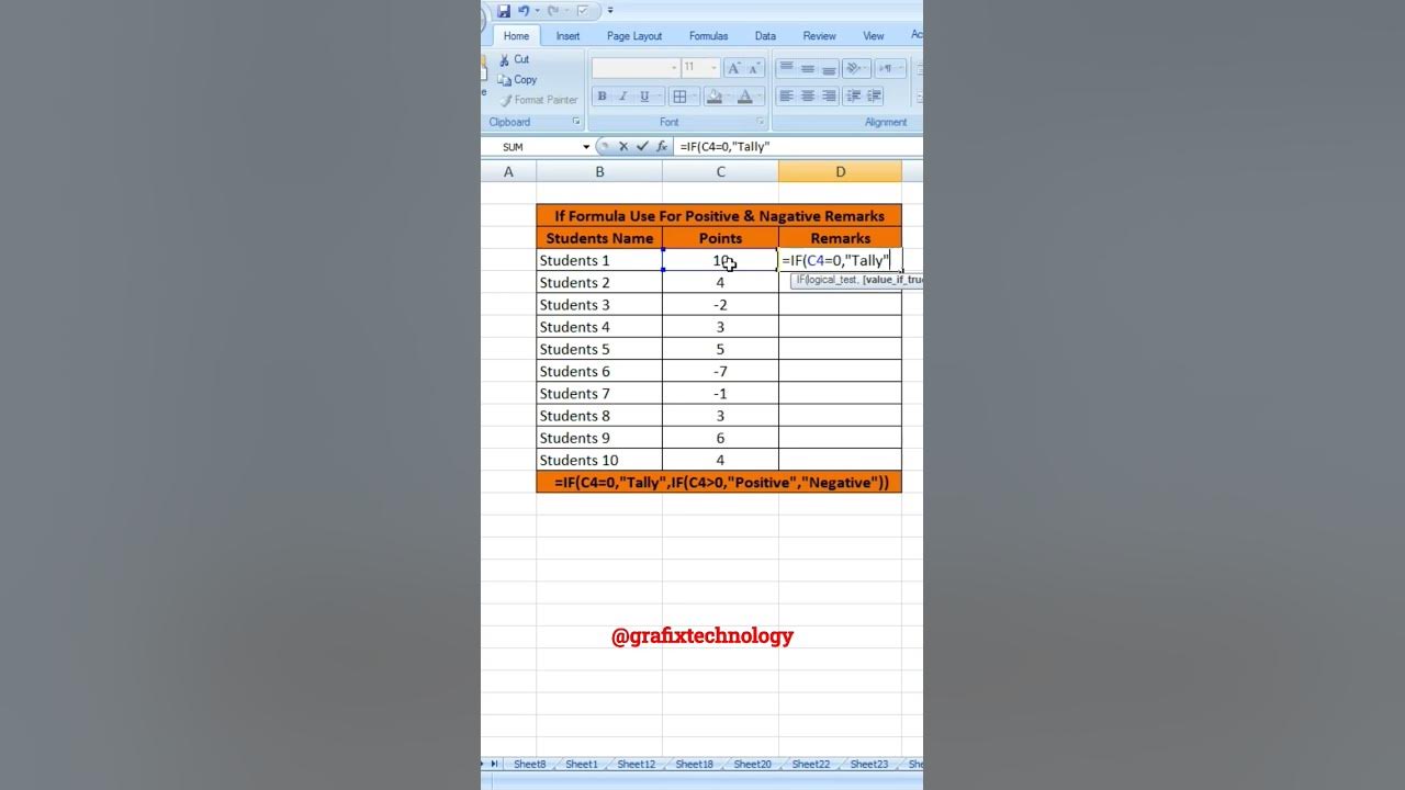 If Formula Use For Positive And Negative Remarks microsoft excel if-formula-use-for-positive-and-negative-remarks-microsoft-excel