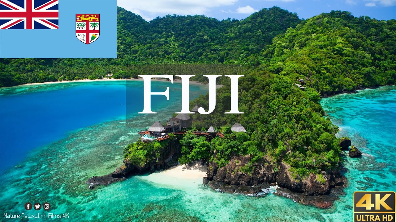 VOLANDO SOBRE FIJI 4K | Increíble paisaje natural hermoso con música ...