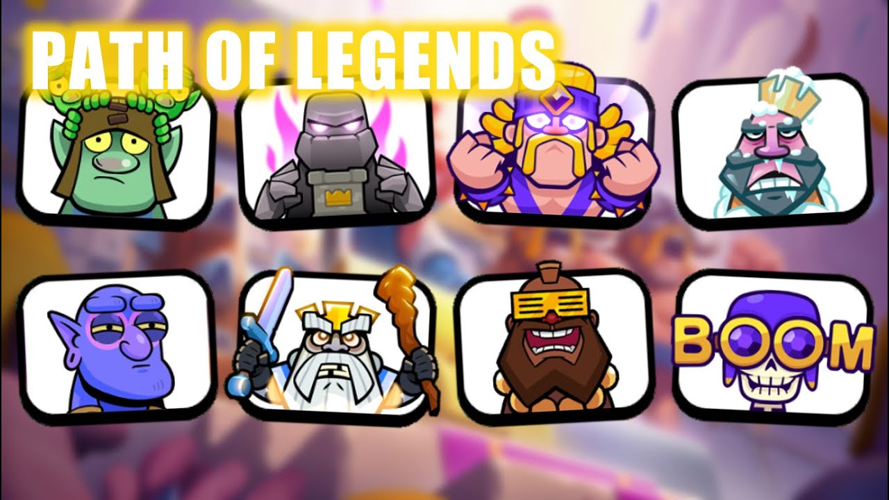 ALL Path Of Legends Emotes In Clash Royale! | Season 41-60! - YouTube