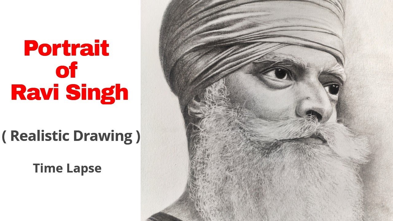 Portrait of Ravi Singh | Founder of Khalsa Aid | Realistic Drawing ...
