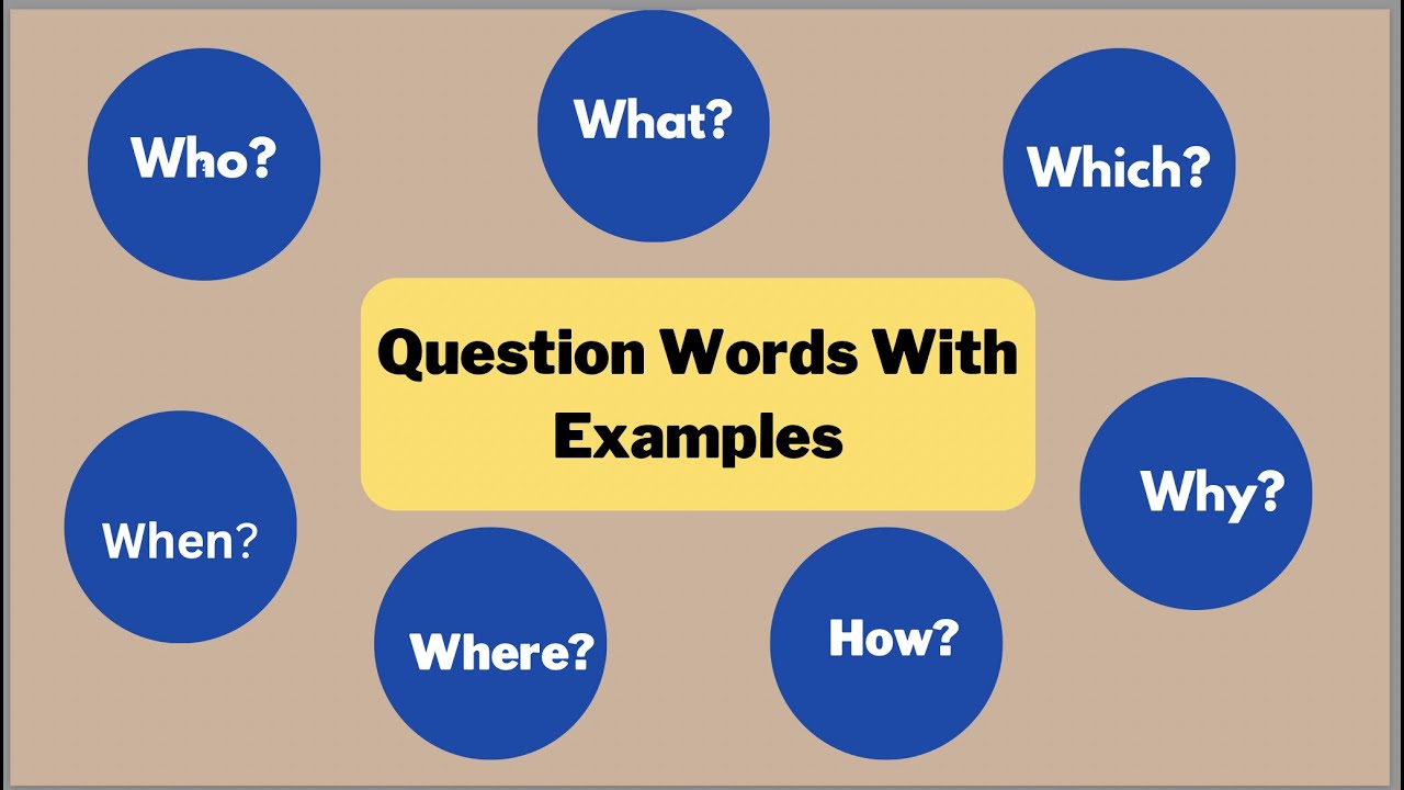 QUESTION WORDS - YouTube