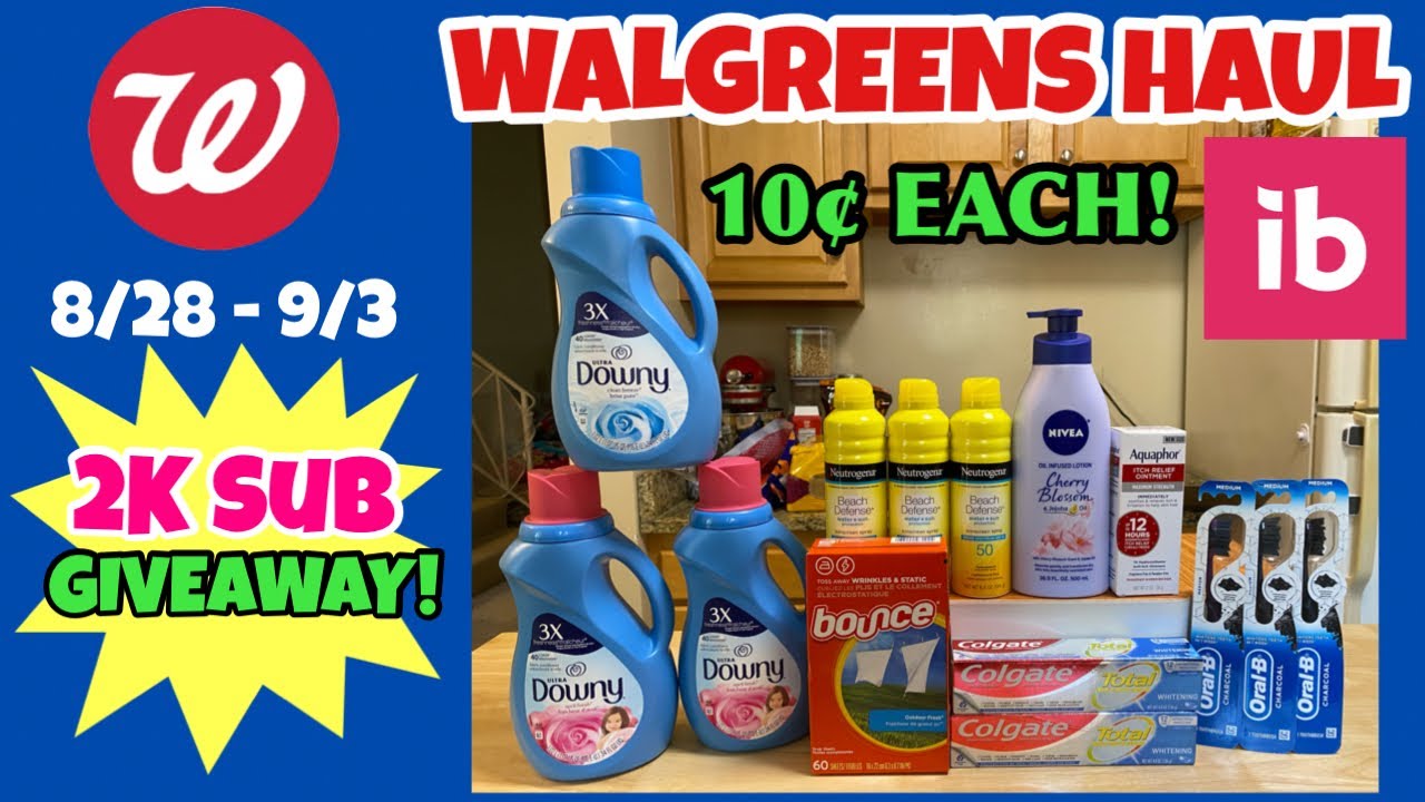 WALGREENS HAUL (8/28 - 9/3)|| 14 ITEMS FOR 10¢ EACH ! 2K Subscribers ...