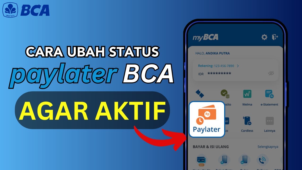 PAYLATER BCA || Cara Ubah Status BCA Paylater - YouTube