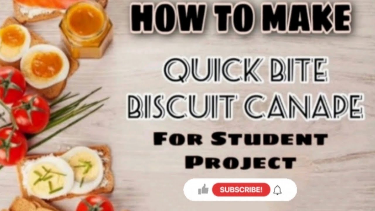 How To Make Quick Bite Biscuit Canape - YouTube
