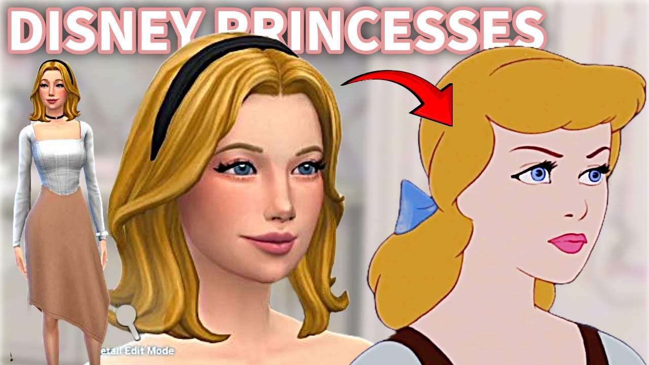 Creating Sims as Modern Disney Princesses | Sims 4 Disney CAS Challenge ...