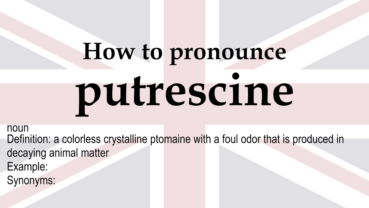 How to pronounce 'putrescine' + meaning - YouTube