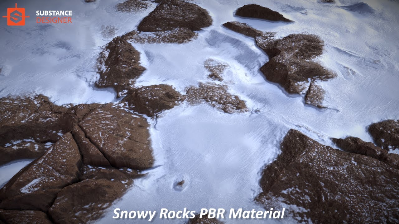 Making a snowy rocks PBR material in Substance Designer - Tutorial ...