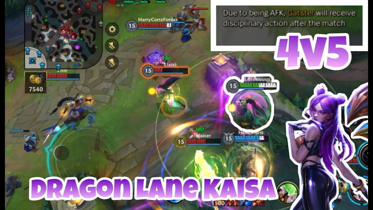 Dragon Lane Kai'Sa (4v5) | Full Gameplay | Normal Game | League of ...