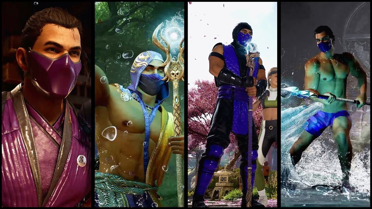 Rain - Lin Kuei, Skimpy, MK2 & Thick - Skin Mod Showcase - Mortal Kombat 1 - YouTube