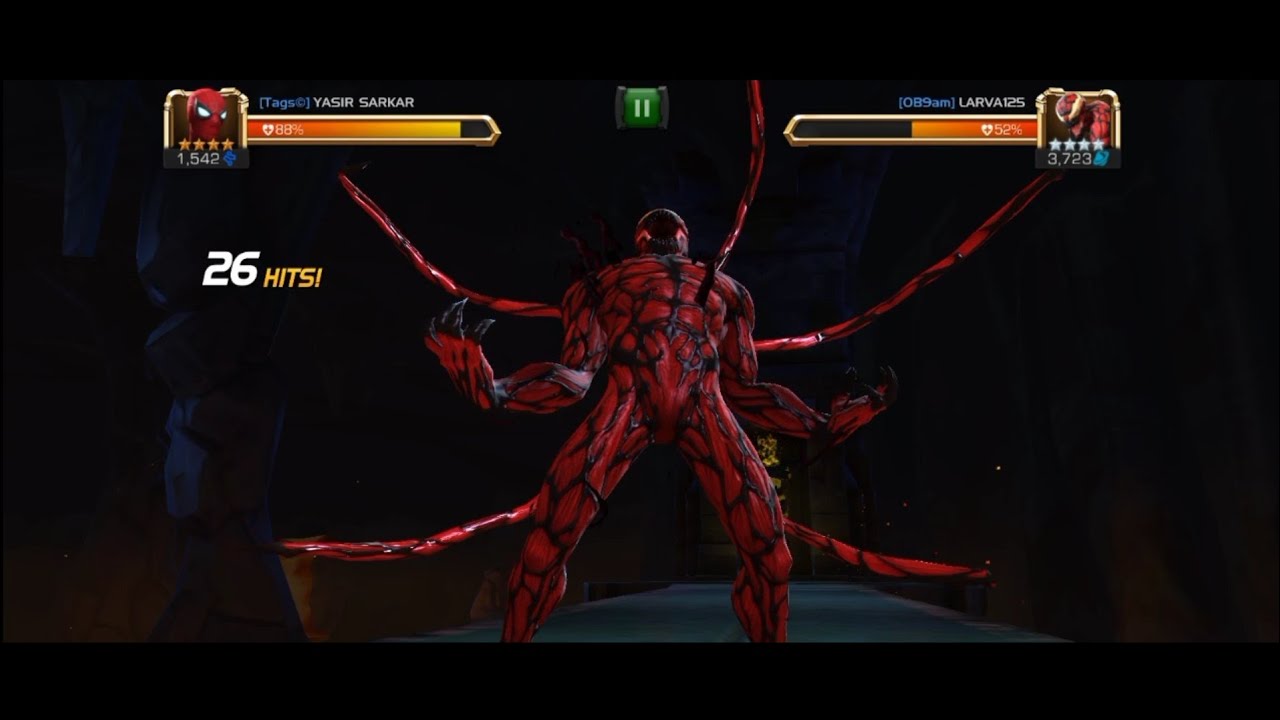 CARNAGE best fighting 💪🏻💪 scene in mcoc 💦marvel kabam - YouTube