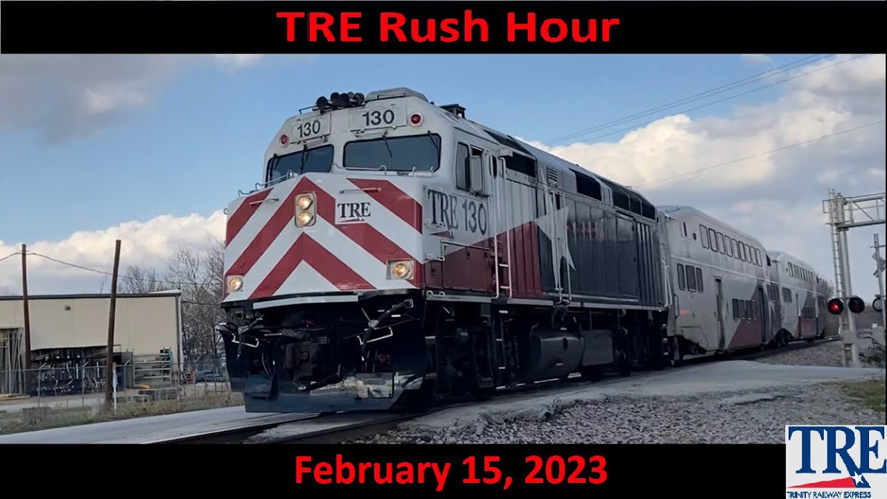 Trinity Railway Express Rush Hour (February 15, 2023) - YouTube