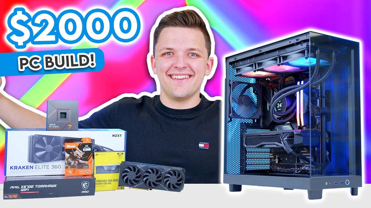 Awesome $2000 Gaming PC Build 2023! 😄 [NZXT H6 RGB & RX 7900XT!] - YouTube