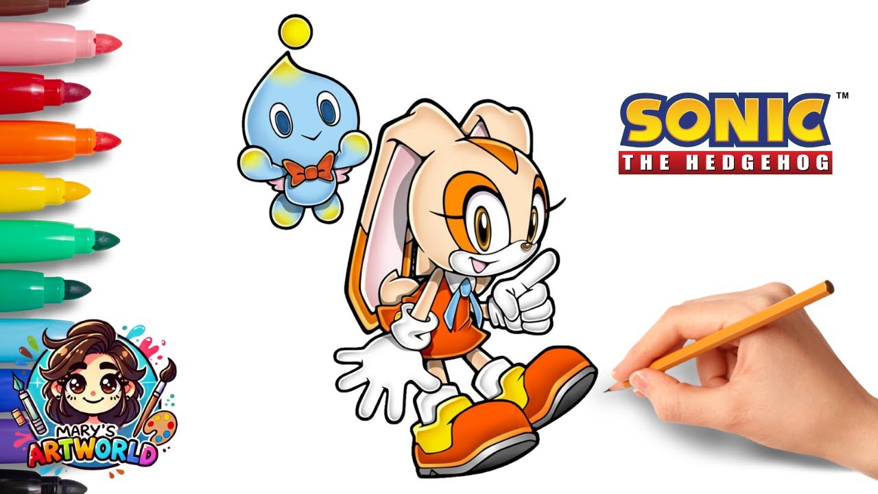 How to draw Cream the Rabbit // Как нарисовать Крольчиху Крим? - YouTube