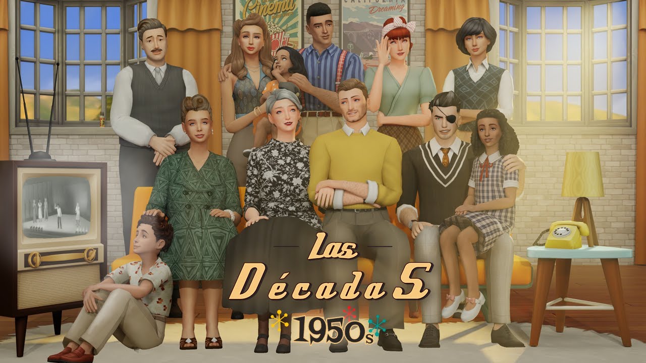 *NUEVA DÉCADA* LOS FABULOSOS AÑOS 50 🎳 •1950• 🕰️ Los Sims 4 #LasDécadas ...